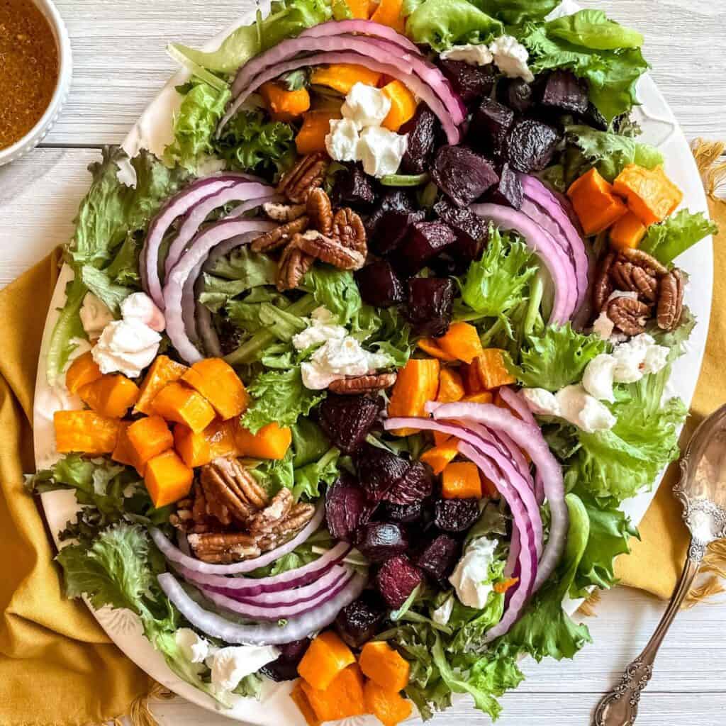 Butternut and Beetroot Salad - Sugar & Snap Peas