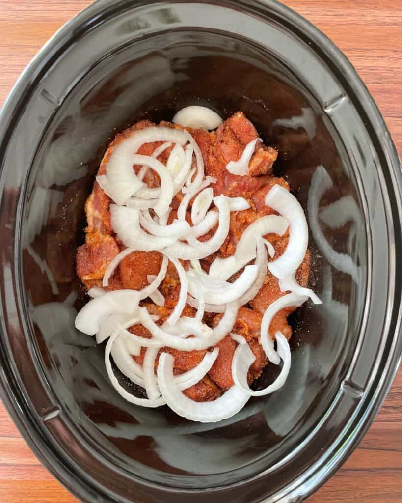 Slow Cooker BBQ Chicken Thighs - Sugar & Snap Peas