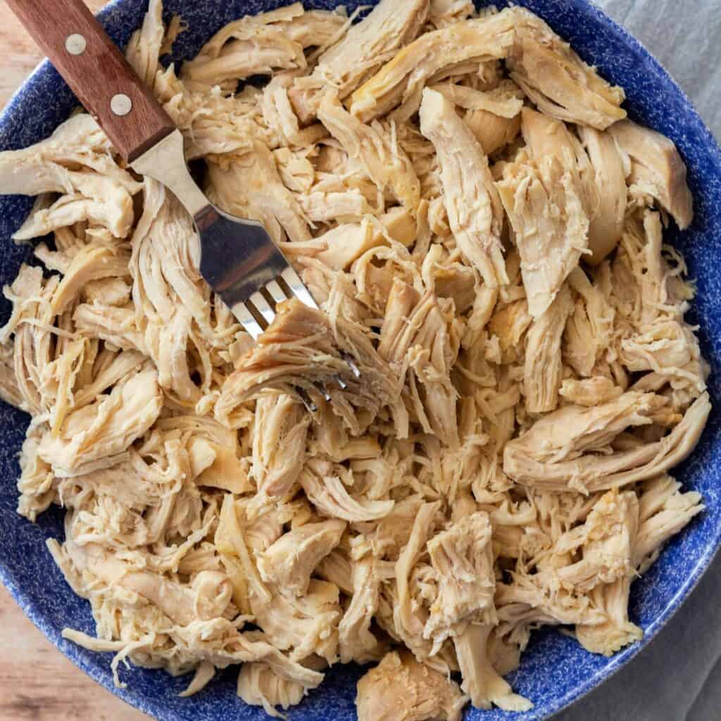 Dutch Oven Pulled Chicken - Sugar & Snap Peas