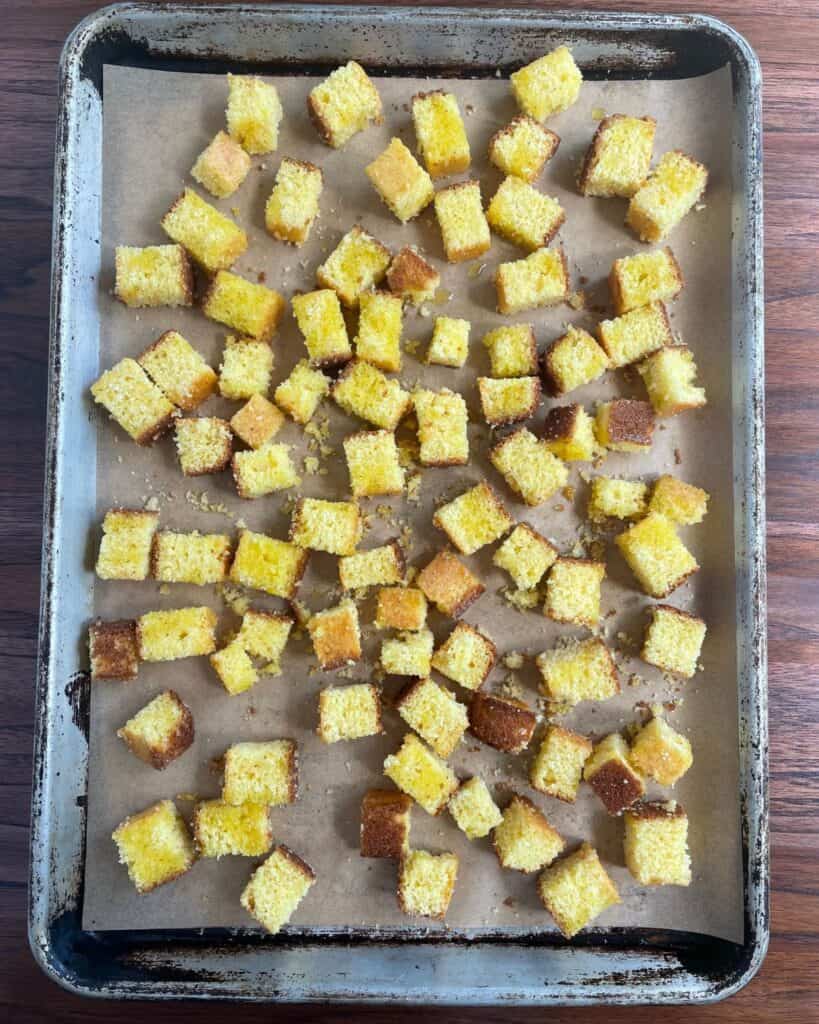 Caesar Salad with Cornbread Croutons - Sugar & Snap Peas