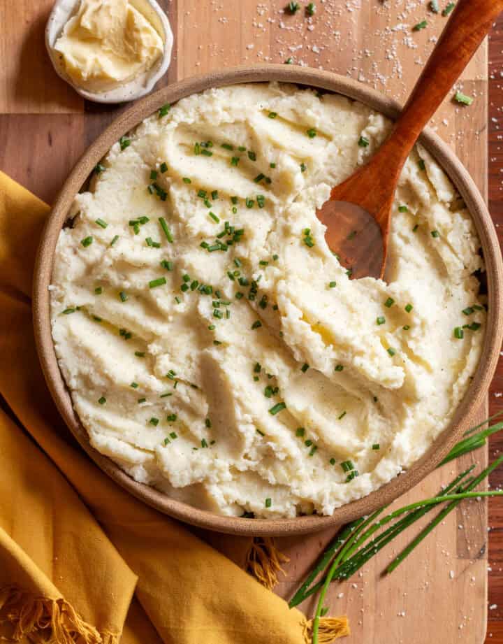 Creamy Mashed Potatoes with Cottage Cheese - Sugar & Snap Peas